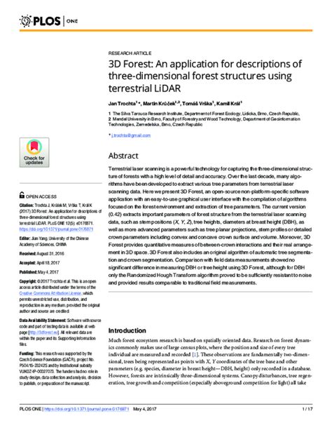 Pdf 3d Forest An Application For Descriptions Of Three Dimensional Forest Structures Using