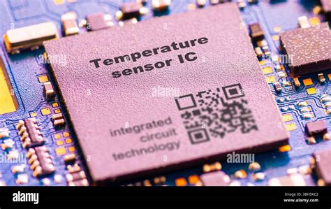 Temperature Sensor Microchip Measures Temperature And Outputs An