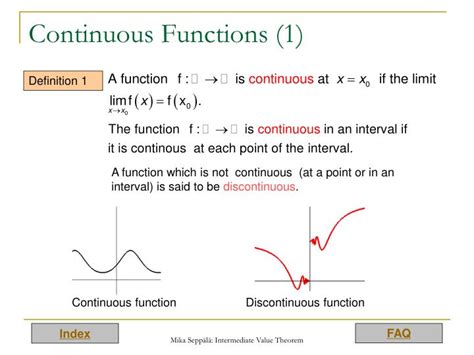 PPT 4 1 Intermediate Value Theorem For Continuous Functions