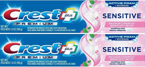 Crest Premium Plus Sensitive Toothpaste With Active Foam