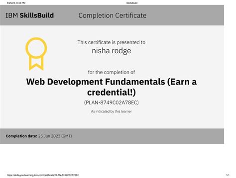 Nisha Rodge On Linkedin Webdevelopment Webdeveloper Certificate Ibm Learningjourney