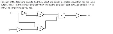 Solved For Each Of The Following Circuits Find The Output