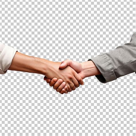 Premium Psd A Simple Handshake Turning Into An Unexpected Hug Expressing Warmth And Connection