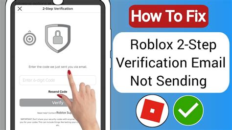 How To Fix Roblox 2 Step Verification Not Sending Email Roblox 2 Step Verification Not Working