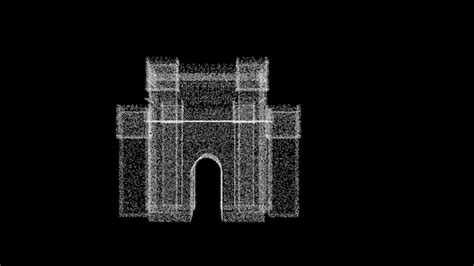 Premium Photo 3d Fairytale Castle On Black Background Object Consisting Of White Flickering