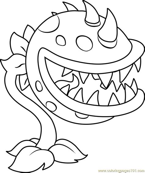 Plants Vs Zombies Coloring Pages Chomper Pvz