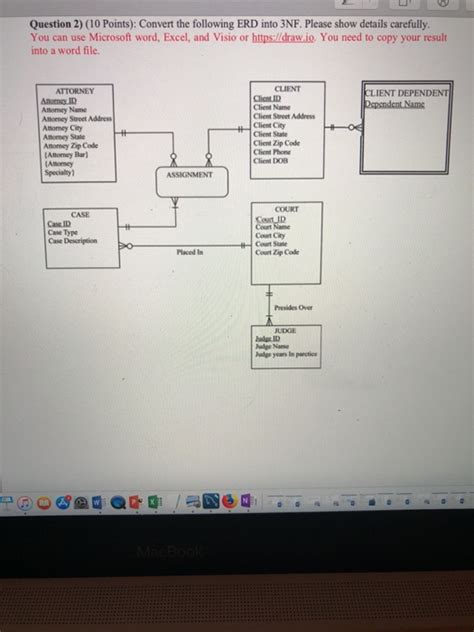 Question Points Convert The Following ERD Chegg Com