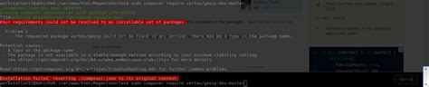 magento module uploaded to packagist but can not install via terminal