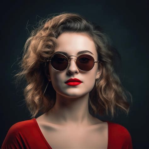Premium Ai Image Portrait Of A Young Extremely Beautiful Caucasian Woman