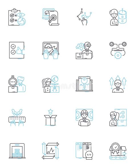 Customer Service Linear Icons Set Satisfaction Empathy Communication