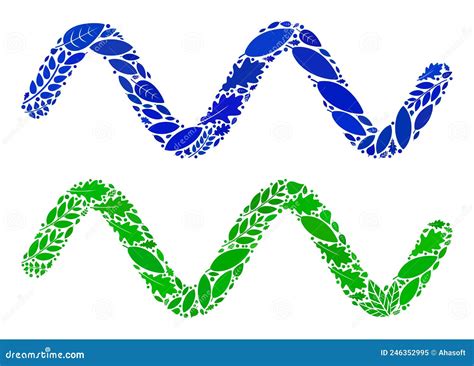Sinusoid Wave Mosaic Of Service Tools Cartoon Vector Cartoondealer