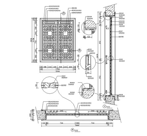 Window Construction Detail Elevation And Section Layout Autocad File Cadbull