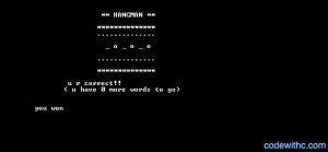Hangman Game In C Code With C
