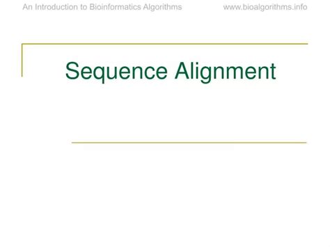 PPT Sequence Alignment PowerPoint Presentation Free Download ID 6211740