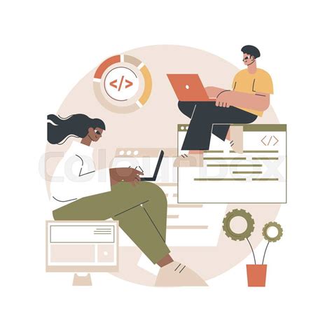Software Development Team Abstract Concept Vector Illustrati Colourbox
