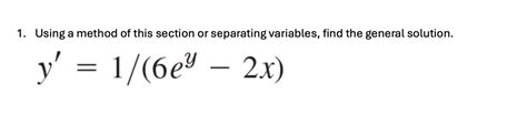 Solved Using A Method Of This Section Or Separating
