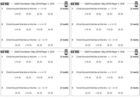Evaluating Coordinates On Graphs Gcse Questions Foundation Aqa