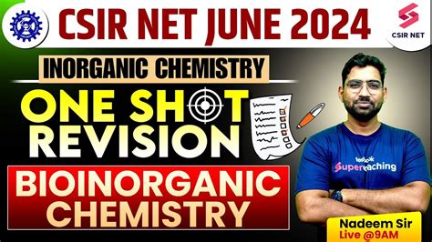 Csir Net Chemical Science Inorganic Chemistry One Shot Revision