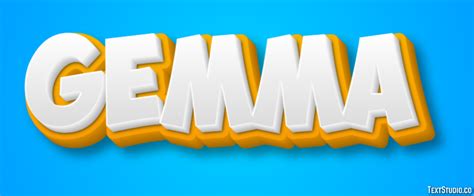 gemma text effect and logo design name
