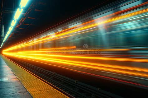 A Dynamic Photograph Of The Subway Railroad Stock Illustration Illustration Of Architecture