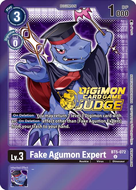 Fake Agumon Expert Bt5 072 Judge Pack 4 Battle Of Omni Digimon Card Game