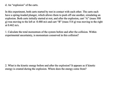 Exploding Carts Physics Classroom At Lucy Via Blog