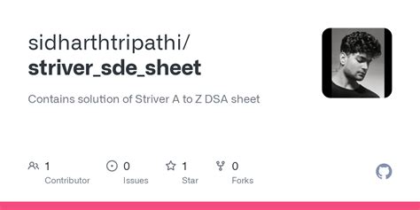 github sidharthtripathi striver sde sheet contains solution of