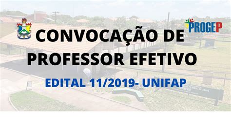 Edital De ConvocaÇÃo Nº 0042022 Progepunifap Processo Seletivo De