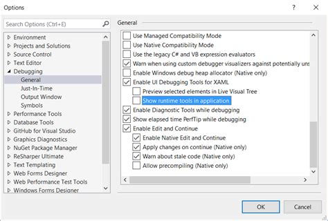 C How To Remove The Go To Live Visual Tree Enable Selection