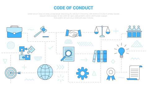 Code Of Conduct Concept With Icon Set Template Banner 3415625 Vector Art At Vecteezy