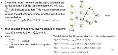 solved given the neural network on the right calculate the