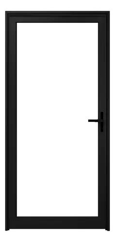 Puerta Aluminio Interior Exterior 2x070mts Principal Baño Negro