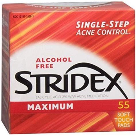 Stridex Strength Medicated Pads Maximum Alcohol Free Soft Pads 55ct 3