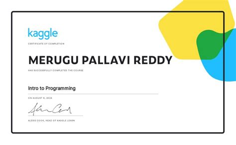 Pallavi Merugu On Linkedin Python Introtoprogramming Kaggle Continuouslearning Achievement