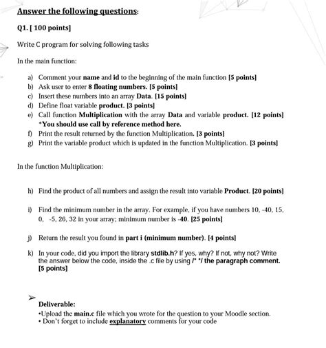 Solved Answer The Following Questions Q1 100 Points