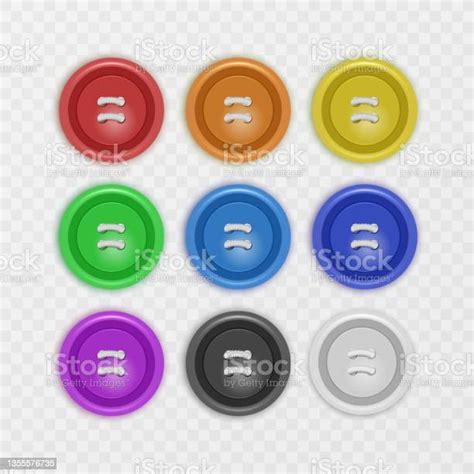 다양한 밝은 색상의 옷 예술 및 공예를위한 버튼 컬렉션 패션 및 바느질 벡터 형식 단추 봉제 제품에 대한 스톡 벡터 아트 및 기타 이미지 단추 봉제 제품 셔츠 의류