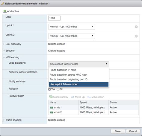 Esxi 65 Standard Switch Link Aggregation With Netgear Managed Switch