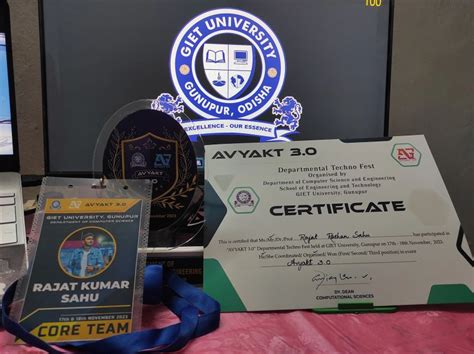 Rajat Kumar Sahu On Linkedin Avyakt Certification Techenthusiast Cse Achievementunlocked…