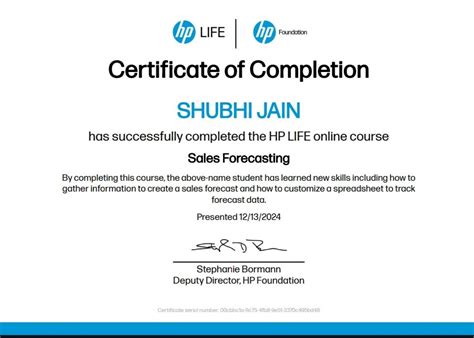 Shubhi Jain On Linkedin Hello Connections Im Excited To Share That Ive Completed My Hp Life
