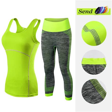 Fitness Clothing Stripe Sleeveless Tennis Yoga Vestpants Running Tight
