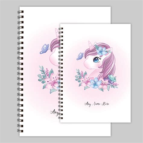 Personalised Notebook Unicorn