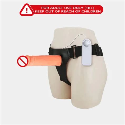 Hollow Strap On Dildo With Multi Speed Vibration 185x45mm