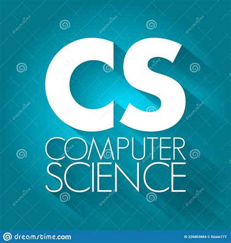 CS Computer Science Acronym Technology Concept Background Stock Illustration Illustration
