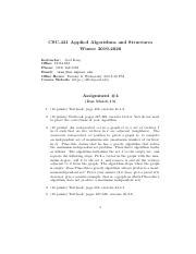 Hw4 Pdf CSC 421 Applied Algorithms And Structures Winter 2019 2020