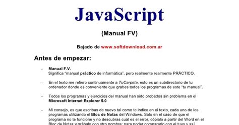 Javascript Manual Practico Libros de Programación