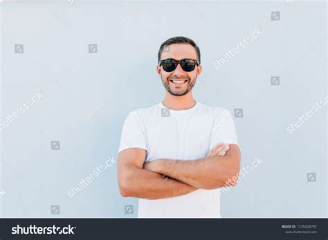 Sexy Smiling Handsome Man Crossed Arms Stock Photo Shutterstock