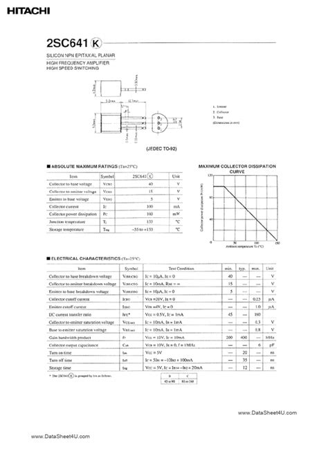 2sc641 Silicon Epitaxial Planar Hitachi Semiconductor