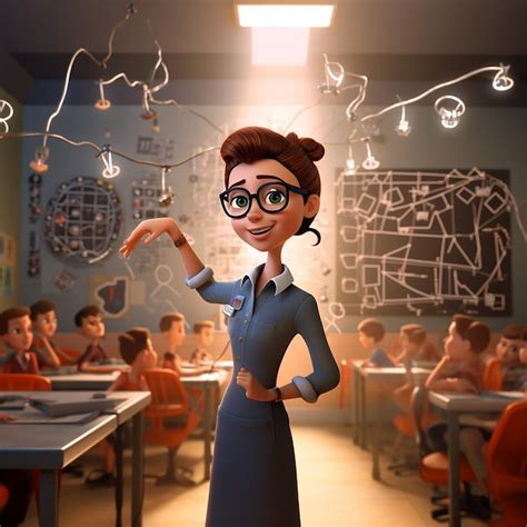 Premium AI Image Teacher Who Is Teaching Her Students About Physics