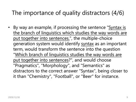 Ppt Semantic Similarity Of Distractors In Multiple Choice Tests