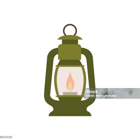 빈티지 캠핑 등불 플랫 램프 아이콘 치즈 아이콘의 조각 흰색 배경에 고립 된 벡터 일러스트 랜턴에 대한 스톡 벡터 아트 및 기타 이미지 Istock
